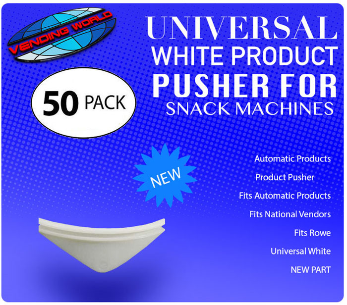 50 - Universal White product pushers for snack machines | Vending World