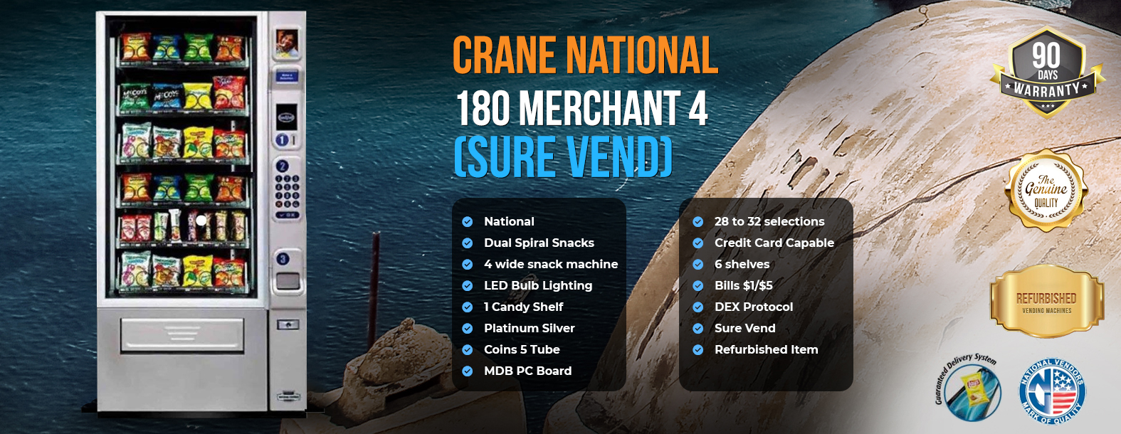 180 Merchant 4 (Sure Vend) Crane National