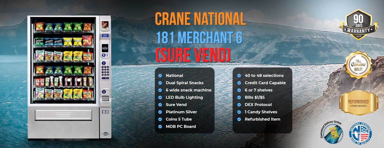 Crane National 181 Merchant 6 Sure Vend: Reliable Vending Solutions